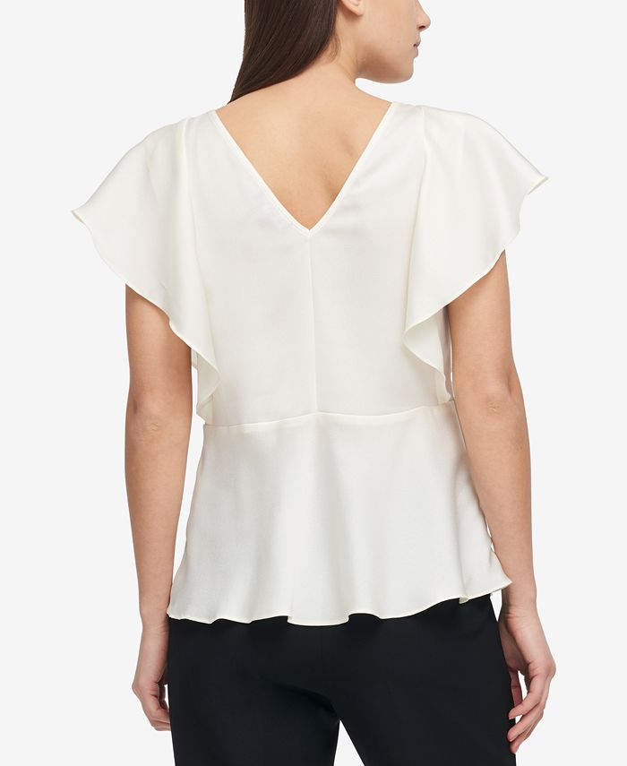DKNY Ruffled Flowy Top, Created for Macy's - Macy's