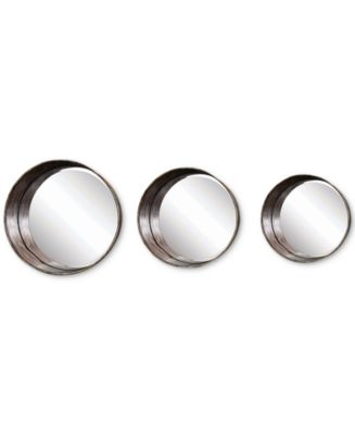 Round Metal-Framed Mirrors, Set of 3 - Macy's