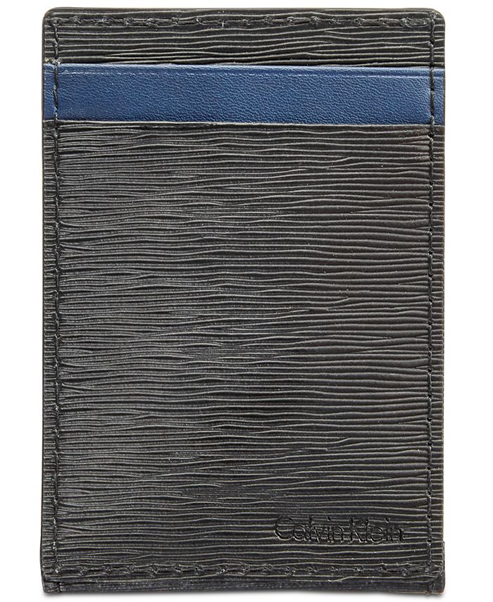 Calvin Klein Men's Textured Leather Card Case - Macy's