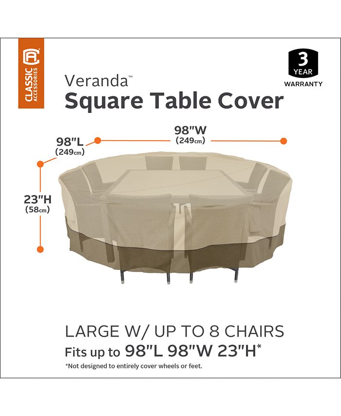 Classic Accessories Large Square Patio Set Cover - Macy's