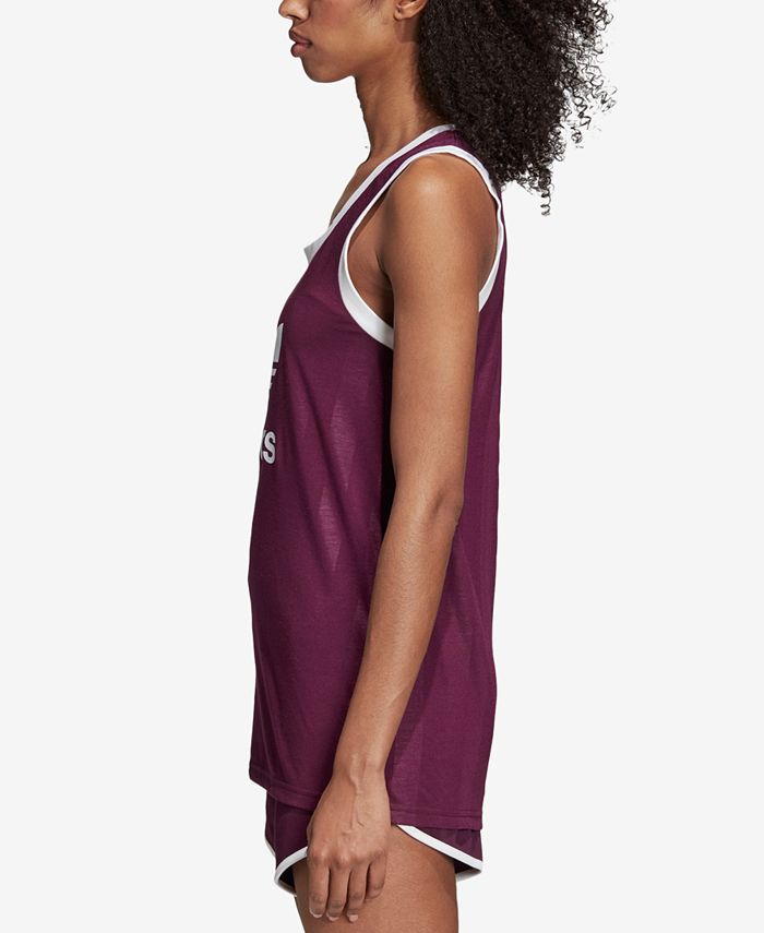 adidas Embossed-Stripe Trefoil Tank Top - Macy's