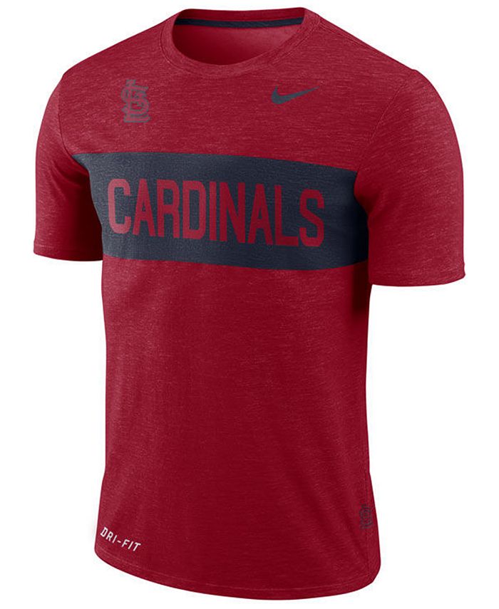 Nike Men's St. Louis Cardinals Dri-Fit Slub Stripe T-Shirt - Macy's