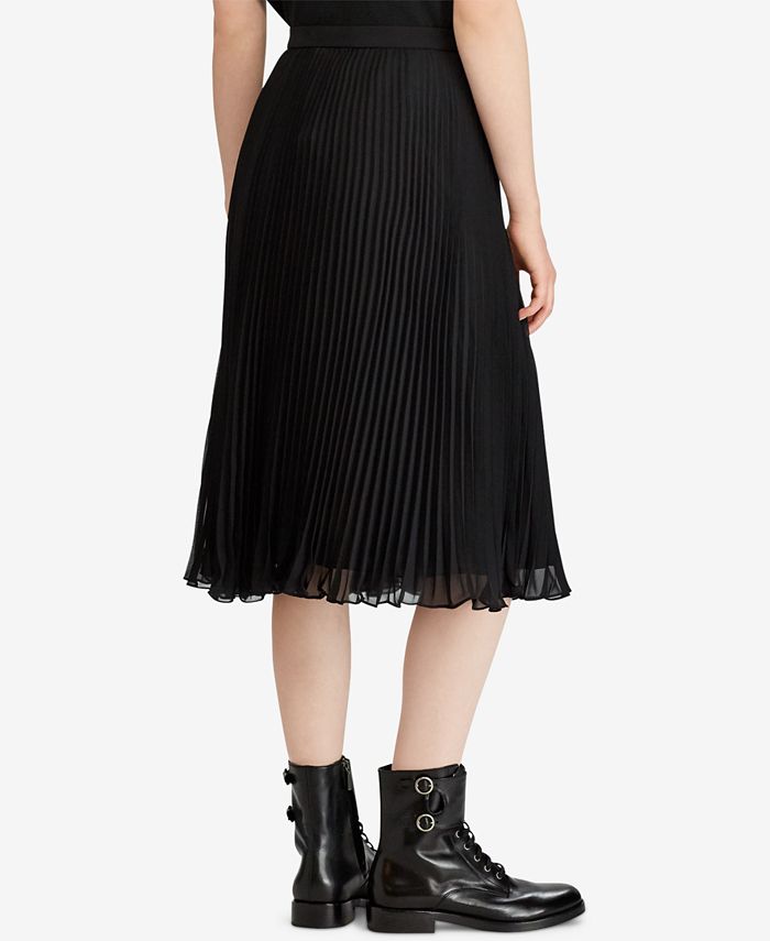 Polo Ralph Lauren Georgette Pleated Skirt - Macy's