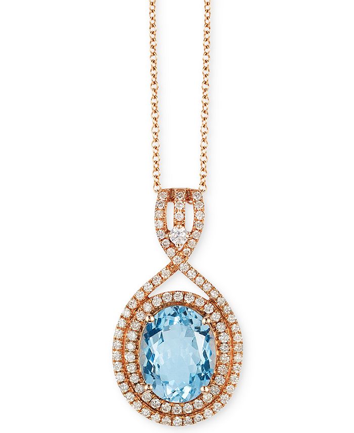 EFFY Collection EFFY® Aquamarine (2-3/8 ct. t.w.) & Diamond (3/8 ct. t ...