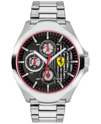 Ferrari Men's Chronograph Aero Stainless Steel Bracelet Watch 44mm - Macy's