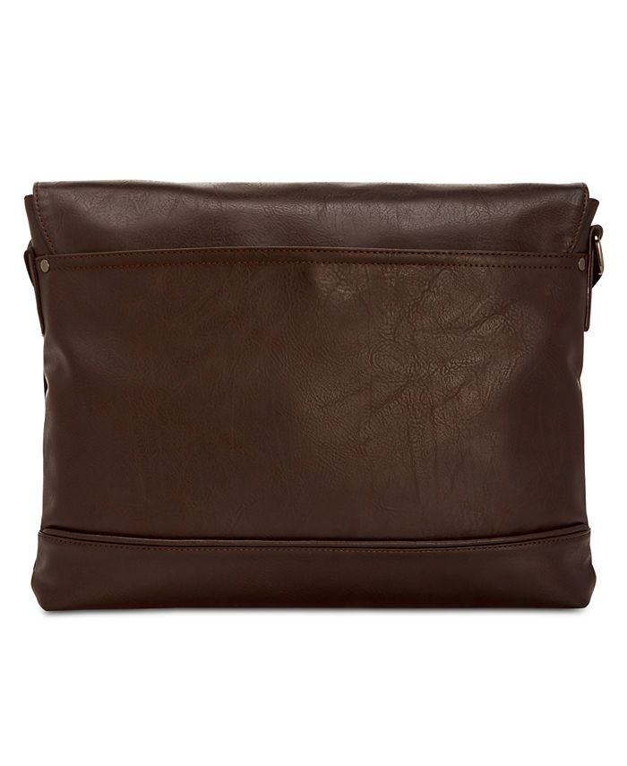 Kenneth Cole Reaction Men's Slim Faux-Leather Messenger Bag - Macy's