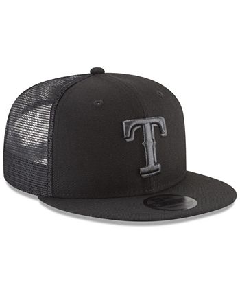 New Era Texas Rangers Blackout Mesh 9FIFTY Snapback Cap - Macy's