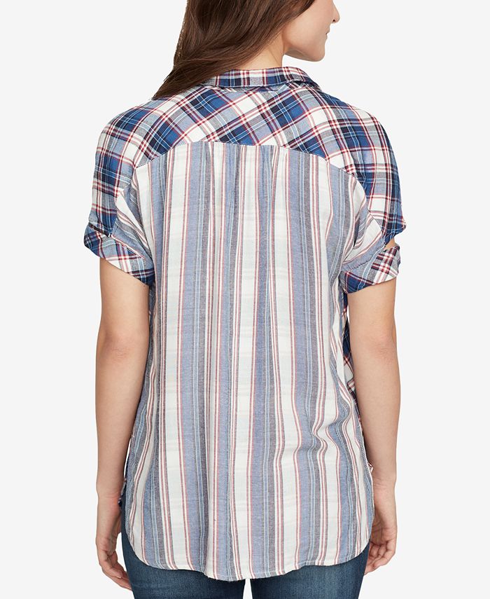 WILLIAM RAST Plaid V-Neck Shirt - Macy's