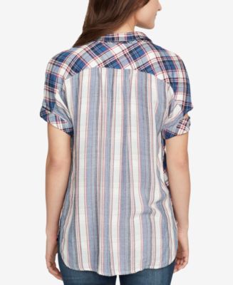 WILLIAM RAST Plaid V-Neck Shirt - Macy's