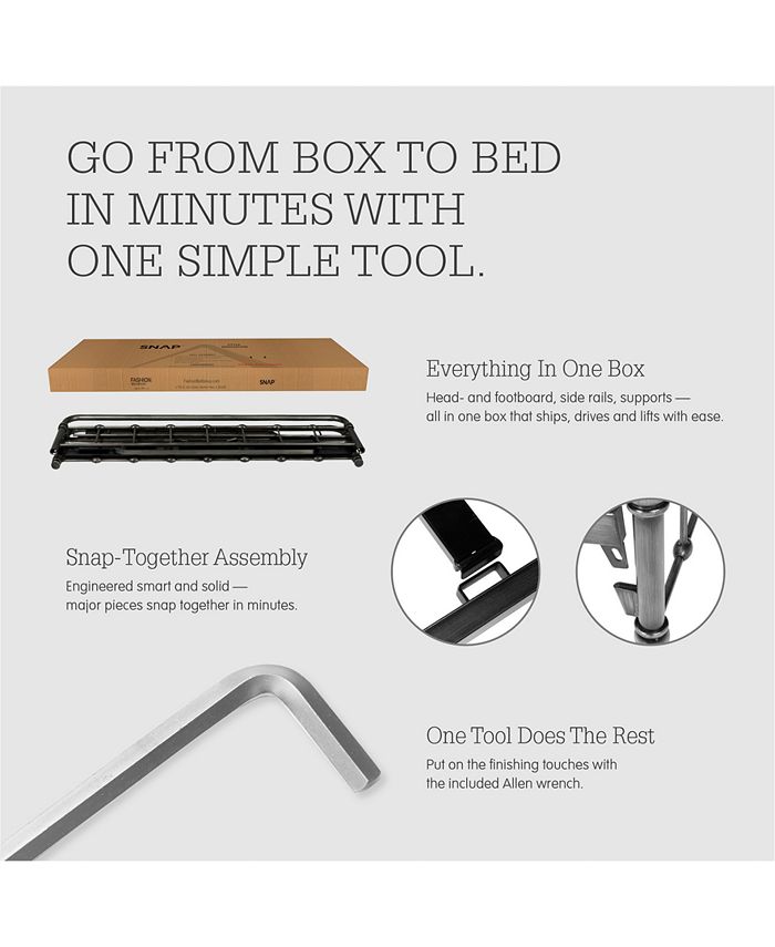 BLUSH & BRASS Colton-Full Snap Bed, Quick Ship - Macy's