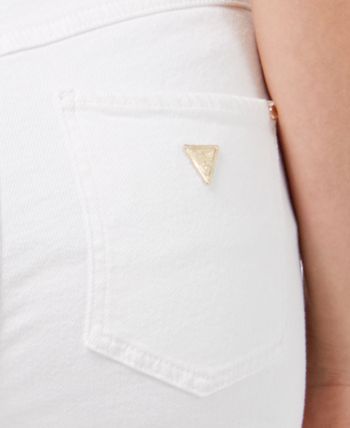 GUESS Gilded White 1981 Flared Button-Fly Jeans - Macy's