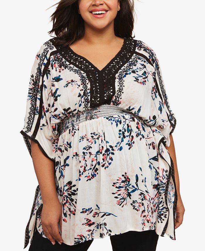 Motherhood Maternity Plus Size Embroidered Tunic - Macy's