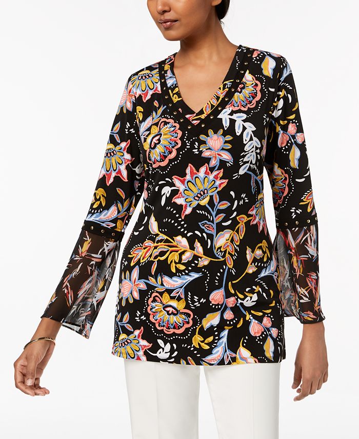 JM Collection Studded Tunic, Created for Macy's - Macy's