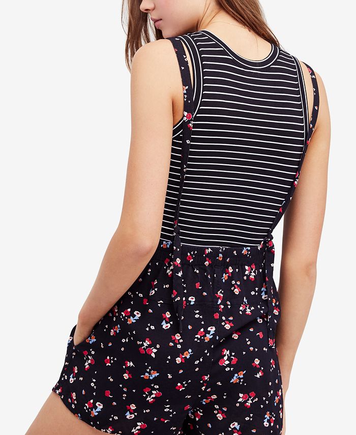 Free People Sweet In The Streets Shortall Romper - Macy's