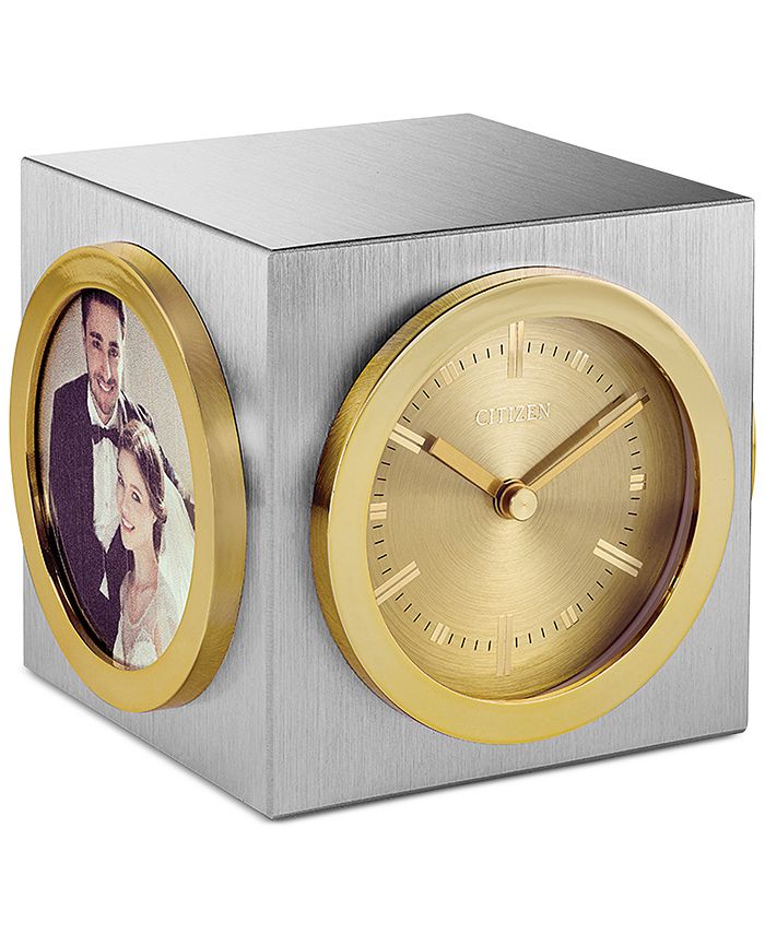 Citizen Workplace Two-Tone Aluminum Desk Clock - Macy's