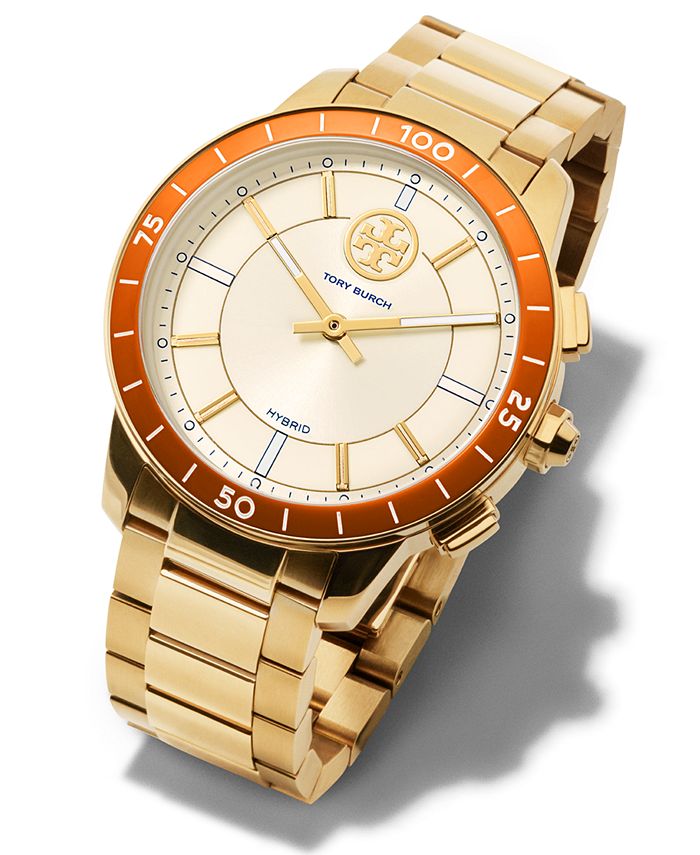 Tory Burch Women's ToryTrack Collins Gold-Tone Stainless Steel Bracelet ...