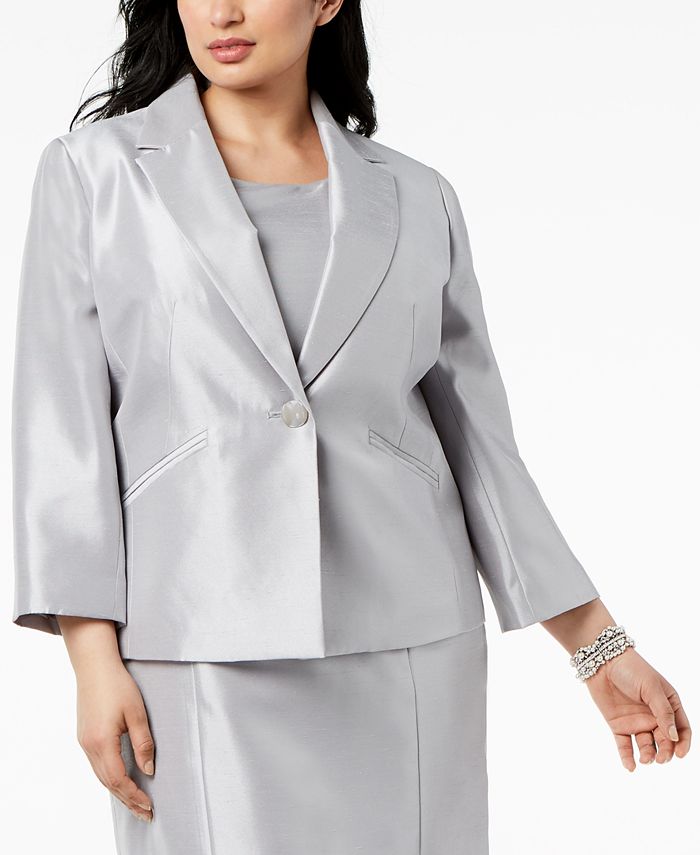 Le Suit Plus Size One-Button Dress Suit - Macy's