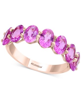 EFFY Collection EFFY® Pink Sapphire Ring (4 ct. t.w.) in 14k Rose Gold ...