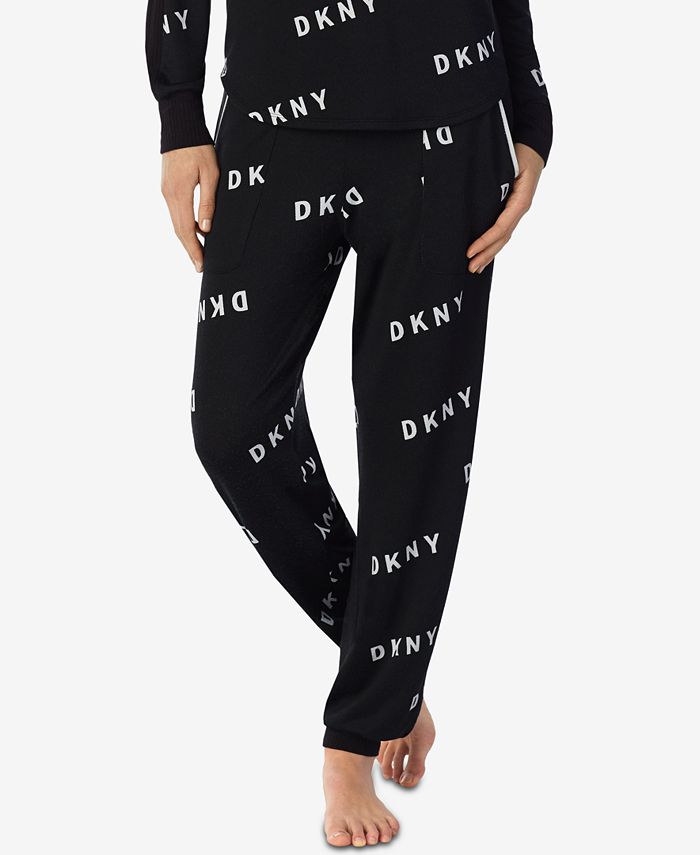 Dkny Logo Knit Jogger Pajama Pants Macys