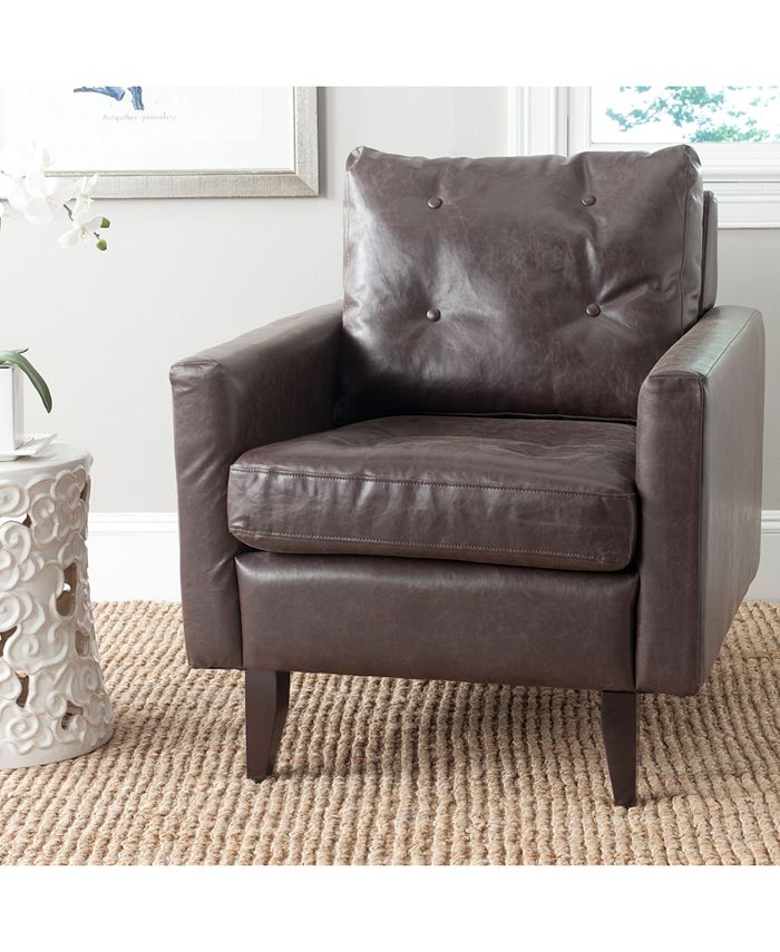 Safavieh Olden Faux Leather Accent Chair - Macy's