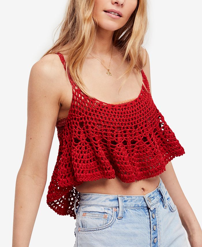 Free People Free Bird Cotton Crochet Tank Top - Macy's