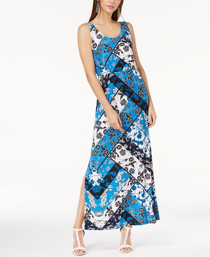 INC International Concepts I.N.C. Printed Maxi Dress, Created for Macy ...