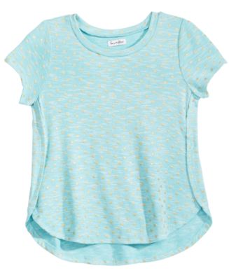 Love, Fire Big Girls Foil Dot Side Split Top - Macy's