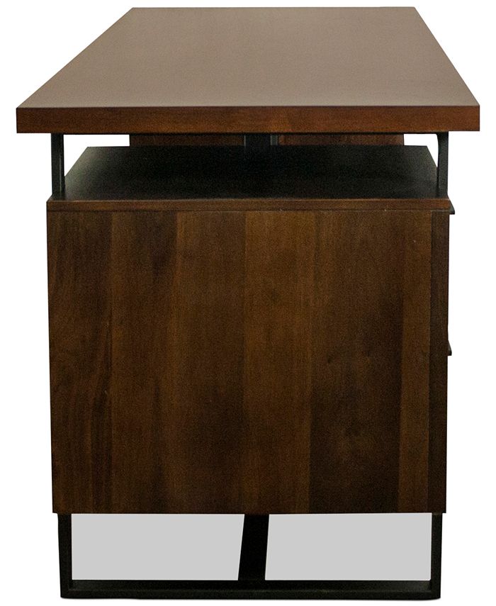 Furniture Valencia Home Office Double Pedestal Desk - Macy's
