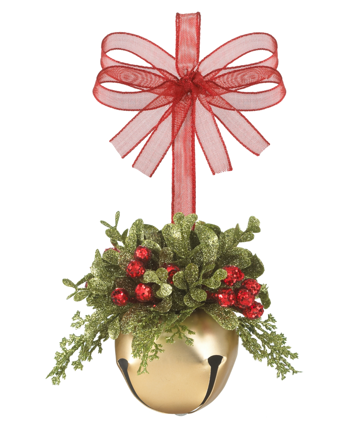 Click here for Ganz Kissing Krystals Mistletoe Gold Sleigh Bell -... prices