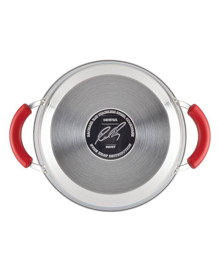 Rachael Ray Classic Brights Stainless Steel 6 5 Qt Stockpot And Lid Macys