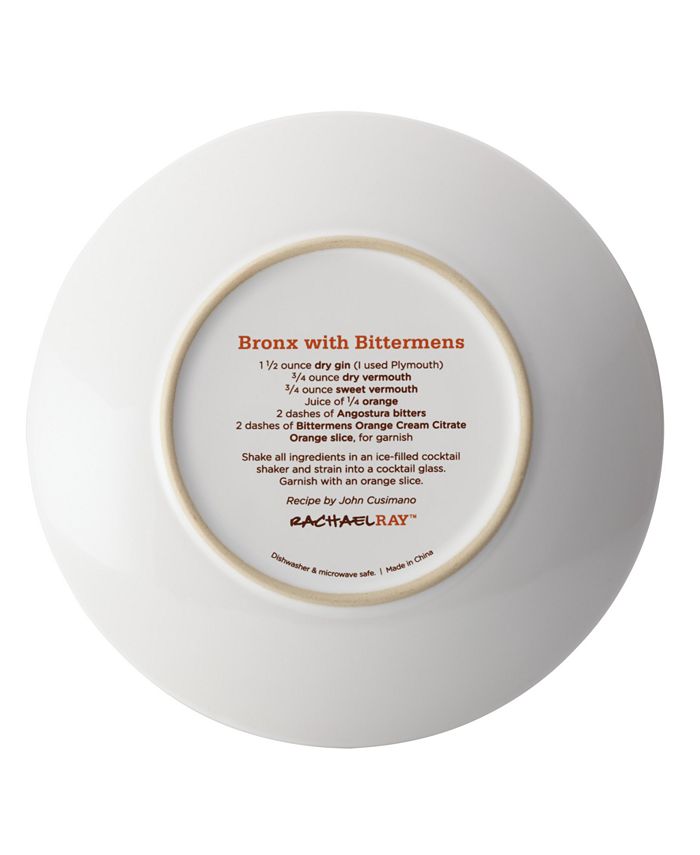 Rachael Ray Cocktails 4-Pc. Stoneware Party Plate Set - Macy's