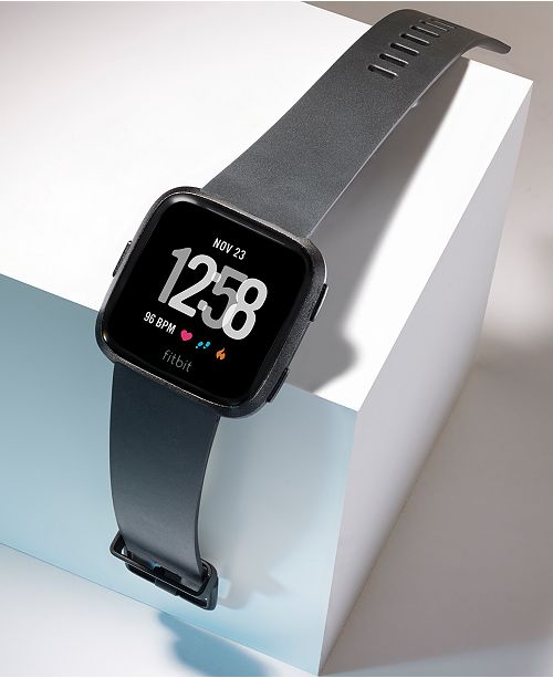 Fitbit Versa™ Black Band Touchscreen Smart Watch 39mm & Reviews ...