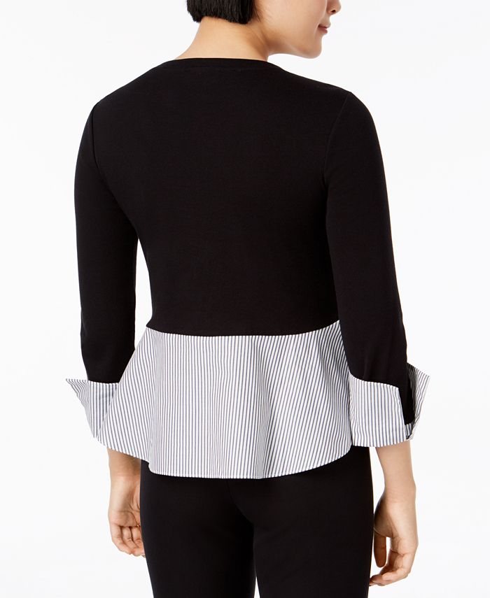 Maison Jules Cotton Layered-Look Top, Created for Macy's - Macy's