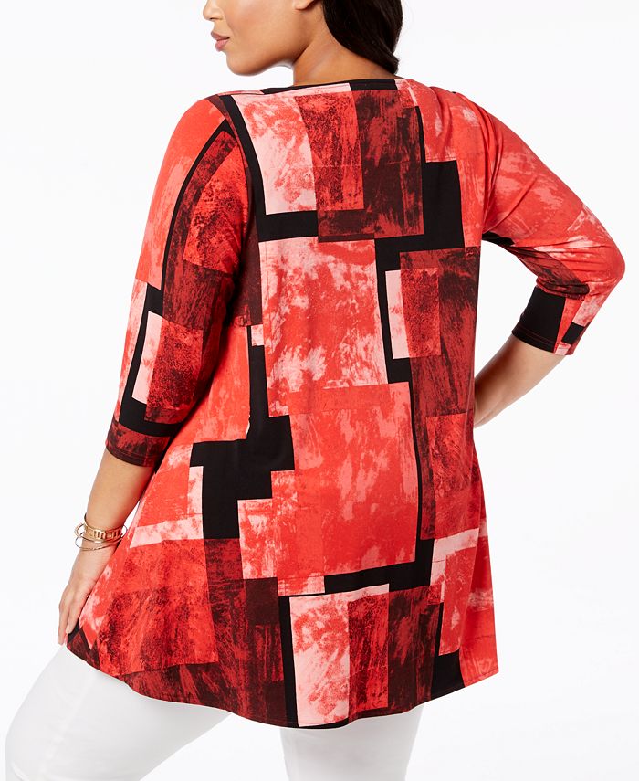 Alfani Plus Size Printed Swing Top Created For Macys Macys