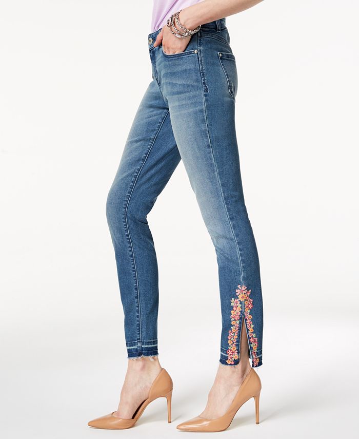 INC International Concepts I.N.C. Painted Released-Hem Skinny Jeans ...