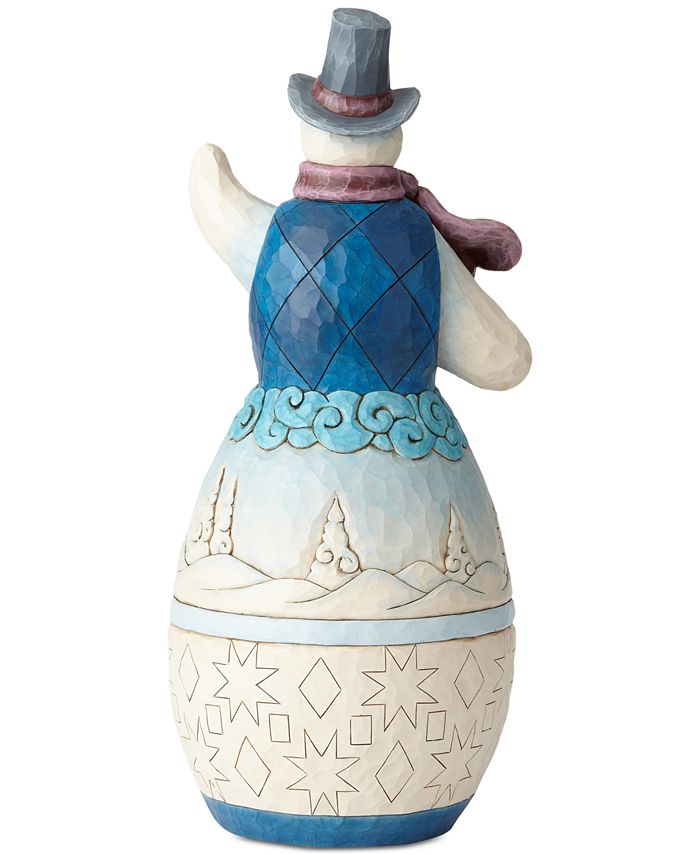 Jim Shore Snowman with Winter Scene Figurine - Macy's