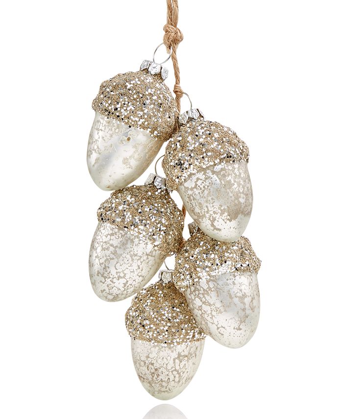 Holiday Lane Acorn Cluster Hanging Ornament, Created for Macy's - Macy's