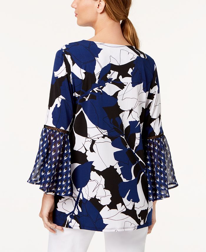 JM Collection Mixed-Print Tunic, Created for Macy's - Macy's