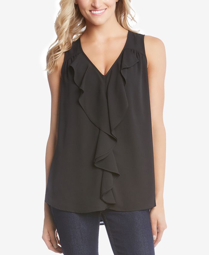 Karen Kane Waterfall-Ruffle Top - Macy's