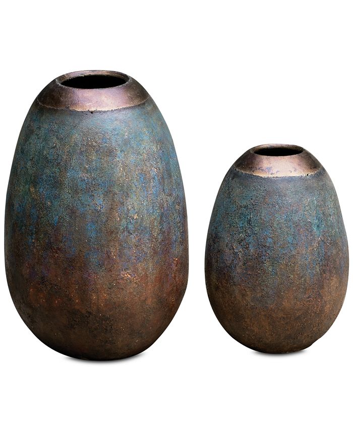 Uttermost Pavak Etruscan Sky Vases, Set of 2 - Macy's