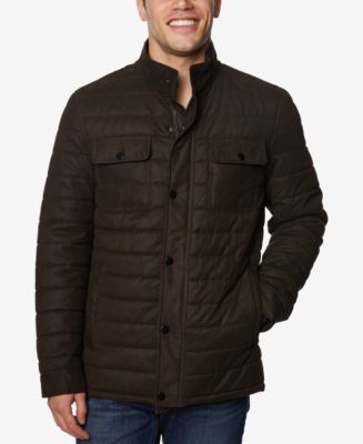 Perry Ellis Men's Quilted Microsuede Jacket - Macy's