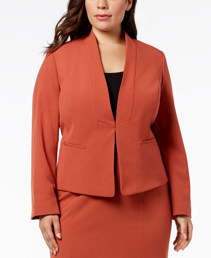 Nine West Plus Size Stand-Collar Jacket - Macy's