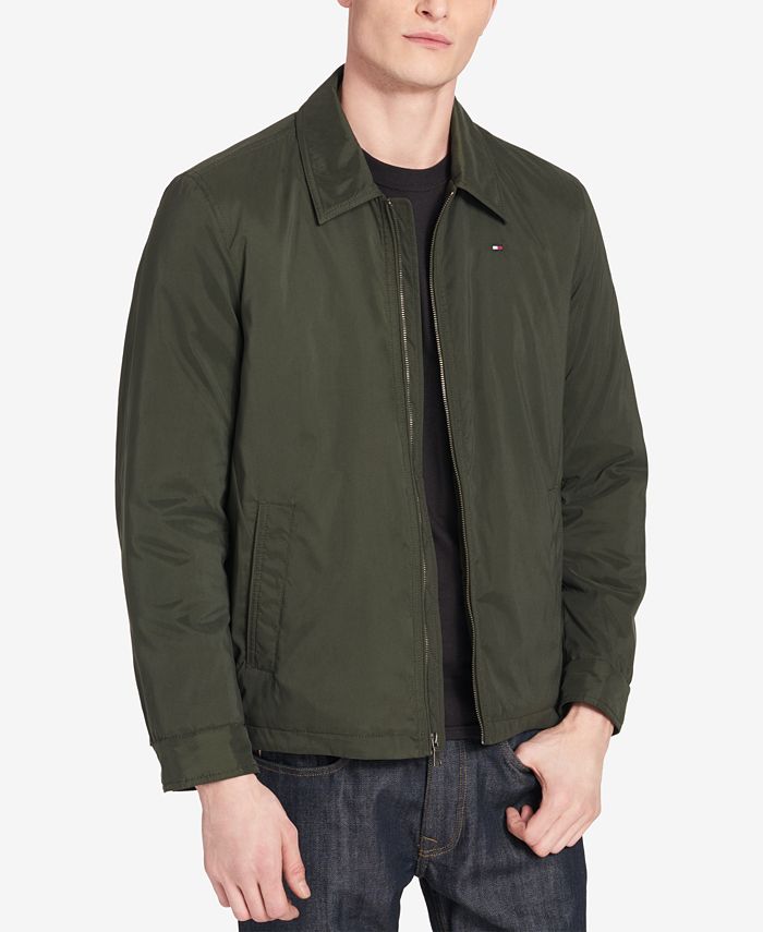 Tommy Hilfiger Men's Big & Tall Classic Full-Zip Micro-Twill Jacket ...