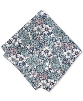 Bar III Men's Illustrated Floral Pocket Square, Created for Macy's - Macy's