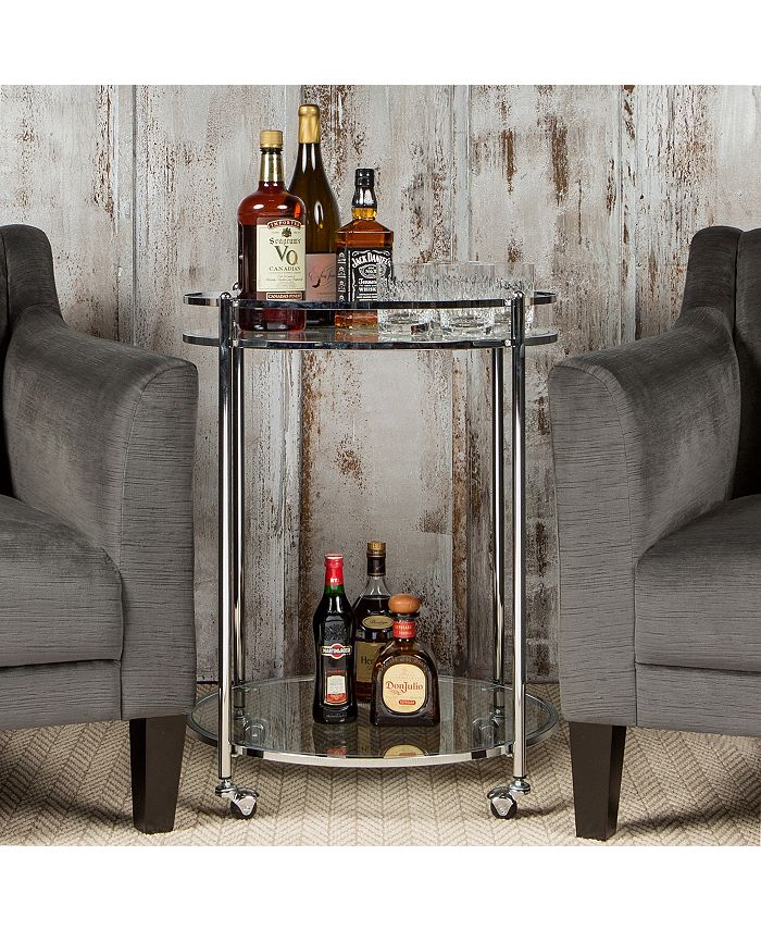 Studio Designs Home Veranda Round Glass Cart - Macy's