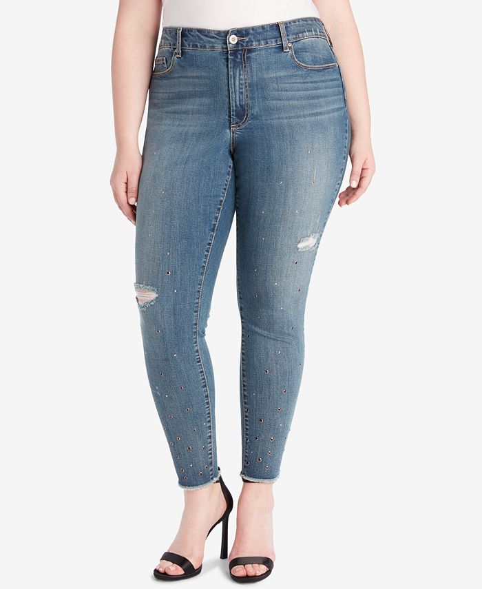 Jessica Simpson Trendy Plus Size Ripped Skinny Jeans Macys
