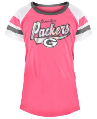 5th & Ocean Green Bay Packers Pink Foil T-Shirt, Girls (4-16) - Macy's