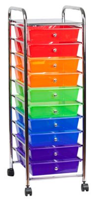 Sunbeam 10 Drawer Rolling Cart - Macy's