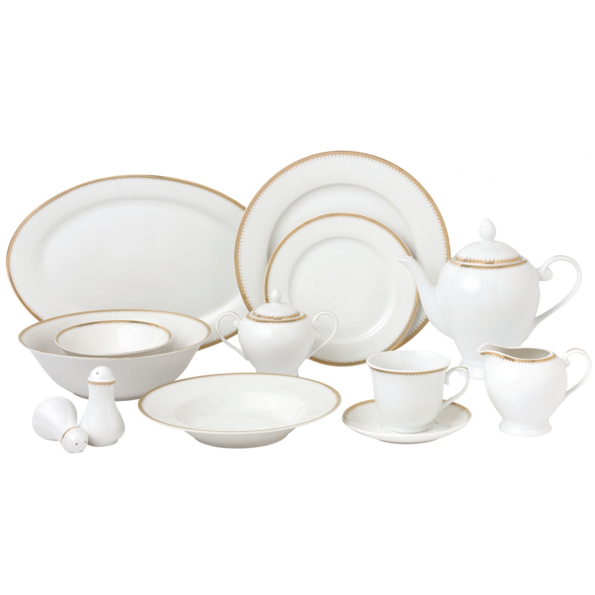 Click here for Lorren Home Trends Georgette 57-Pc. Dinnerware Set... prices