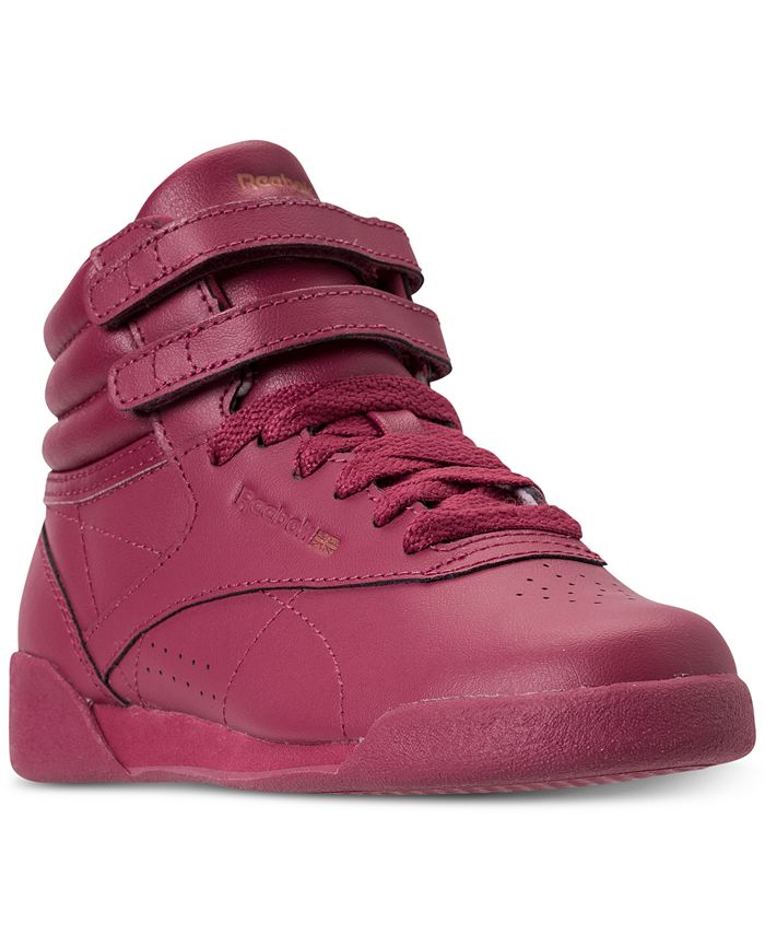 Reebok Little Girls' Freestyle High Top Casual Sneakers from Finish ...